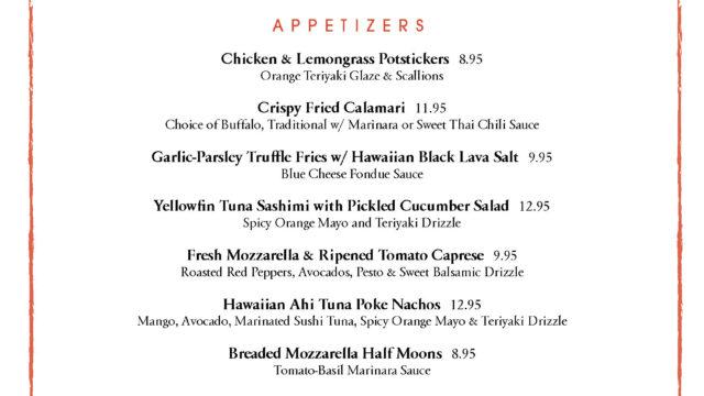 Menu – Two Rivers Grille
